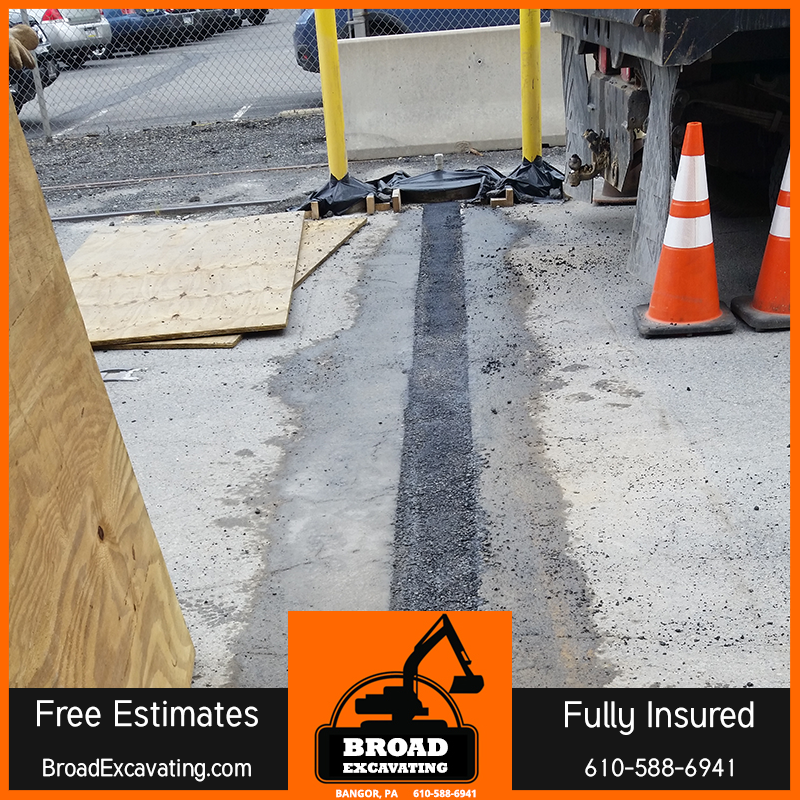 Utility line work - Broad Excavating